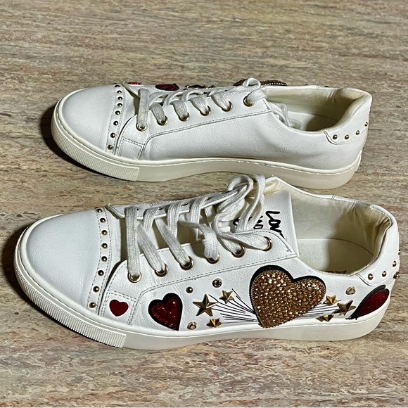Aldo | Shoes | Aldo Love Your Selfie Sneakers With Bling And Shiny ...